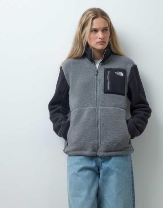 The North Face Yumiori sweat zipp&eacute; int&eacute;gral gris et noir