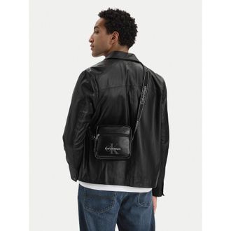 Calvin Klein Umh&auml;ngetasche Calvin Klein Bold Logo Webbing Square Crossbo LV04D3445G Schwarz