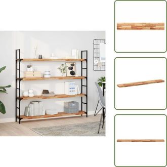 vidaXL Schweberegal 140x20x4 cm &Ouml;lbeschichtung Massivholz Akazie - Wandregal - Holzkasten - Regal - Dekoration - Wohnzimmerdeko