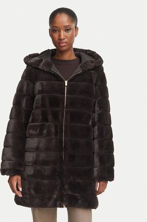 Marella Pelzmantel Galosce 2625456062 Dunkelbraun Regular Fit