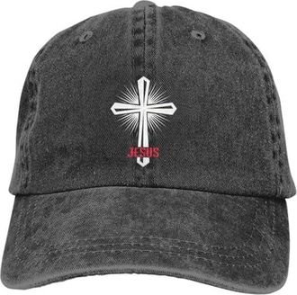 Generic Casquette de baseball de couleur pure pour papa, casquette pour femme, casquette de baseball avec visi&egrave;re solaire, casquette de baseball Dieu croix, c