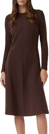 s.Oliver Strukturiertes Midikleid aus weichem Sweat im Slim Fit