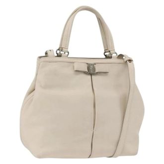 Ferragamo Sac &agrave; main Pre-owned - Femme - Pre-owned - Blanc - Taille: ONE Size