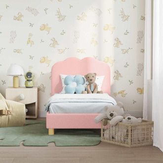vidaXL vidaXL Cadre de lit pour tout-petit avec t&ecirc;te de lit Rose 70 x 140 cm