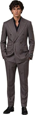 Dolce & Gabbana Homme, Costumes, Brun, Taille: XS Costume Prince de Galles Double Boutonnage