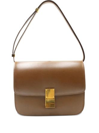 Celine Mittelgro&szlig;e Box Schultertasche - Braun