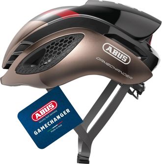 ABUS Rennradhelm Gamechanger - Aerodynamischer Fahrradhelm mit optimalen Ventilationseigenschaften f&uuml;r Damen und Herren - Kupfer/Rot, Gr&ouml;&szlig;e S, Kupfer/Rot (