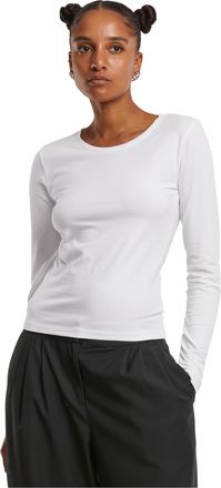 Urban Classics Ladies Basic Super Slim Longsleeve White, S