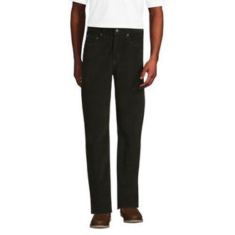 Lands End Classic Fit Cordhose mit Komfortbund, Herren, Größe:48-50 81 regular, Braun, Elasthan/Baumwoll-Mischung, by Lands End