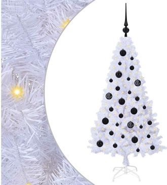 vidaXL K&uuml;nstlicher Weihnachtsbaum Wei&szlig; 120 cm PVC und Stahl vidaXL