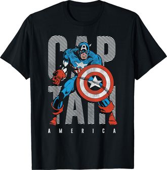 MARVEL Captain America Stacked Letters T-Shirt