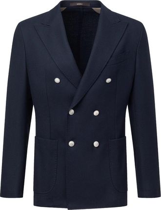 Windsor Ungef&uuml;ttertes zweireihiges Sakko aus einem Woll-Mix, Shaped Fit in