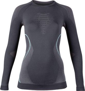 UYN EVOLUTYON DAMEN LANG&Auml;RMLIGES UNTERHEMD, grau (Charcoal/Anthracite/Aqua), L/XL