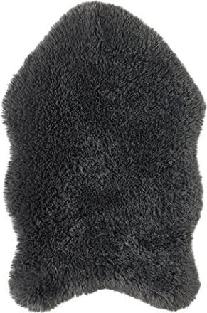 Andiamo Kunstfell Teppich Alpa gemütlicher hochfloor Fellteppich 35 mm Florhöhe weich und flauschig anthrazit 50 x 80 cm