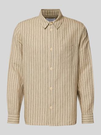 Rotholz Regular Fit Freizeithemd aus Baumwoll-Leinen-Mix Modell Casual