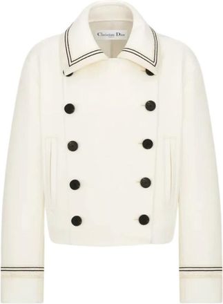Dior Femme, Manteaux, Blanc, Taille: 36 FR Peacoat