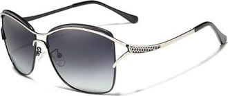 Generic Lunettes de soleil polarisées rétro pour femme avec verres dégradés, 1, Taille unique