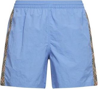Burberry Homme, Maillots de bain, Bleu, Taille: L Check Trim Swim Shorts