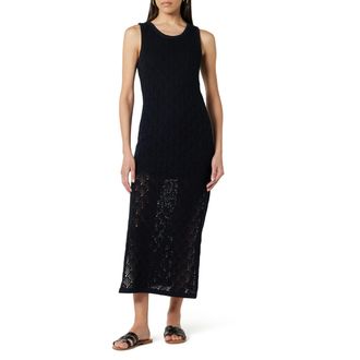 The Drop Ritu Crochet Maxi Dress Maxikleid, Schwarz, XS