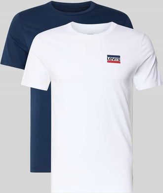 Levi's Slim Fit T-Shirt aus reiner Baumwolle im 2er-Pack Modell 2PK CREWNECK GRAPHIC