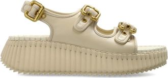 Chlo&eacute; Femme, Chaussures, Beige, Taille: 37 EU Sandales en cuir Nama