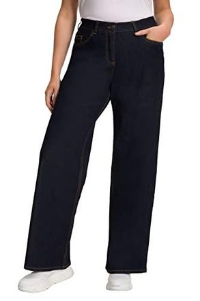 Ulla Popken Lua Jean évasé, Bleu (Dark Denim 93), 52 (Taille Fabricant: 50) Femme