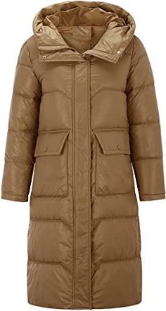 Generic Blouson Femme Hiver Blouson Hiver Femme Chaud Veste En Coton Épaissi De Longueur Moyenne à Capuche De Couleur Unie Pour Femmes En Automne Et Manteau E
