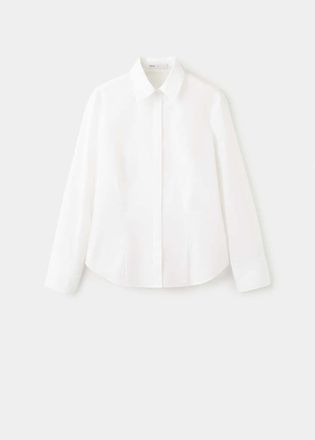 Mango Tailliertes Popeline-Hemd wei&szlig; - Damen - 4XL - MANGO