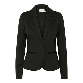 Kaffe Schwarzer tiefer Blazer mit klassischem Kragen - - Jackets - Damen - Schwarzk - XS