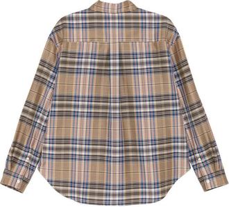 System Checked Rayon and Mohair Shirt - Beige