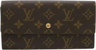Louis Vuitton Portefeuille long pr&eacute;-poss&eacute;d&eacute; Monogram (bi-pli) - Femme - Pre-owned - Brun - Taille: ONE Size