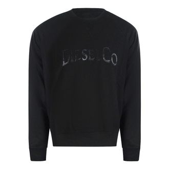 Diesel Monotone Logo Schwarzes Sweatshirt