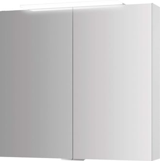 Jokey Spiegelschrank Lightblade 72 cm breit, Badezimmer Spiegelschrank 2-t&uuml;rig aus MDF, mit LED-Beleuchtung & Steckdose