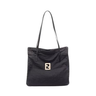 Fendi Pre-owned Zucca Nylon Leather Tote Bag - - Pre-owned - Damen - Schwarzk - ONE SIZE
