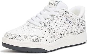 Skechers Baskets Koopa-Court Paisley pour Homme, Blanc/Noir, 43 EU