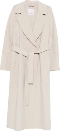 Max Mara Femme, Manteaux, Beige, Taille: 36 FR Smmelisa Wool Robe Coat