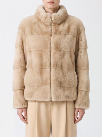 Suprema Veste courte en fausse fourrure &agrave; col montant et zip m&eacute;tallique