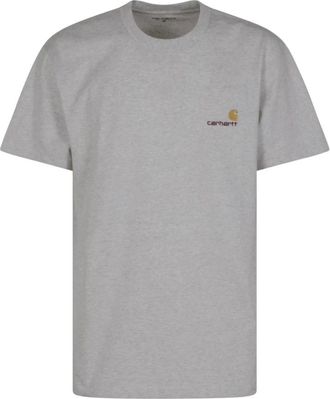 Carhartt Work in Progress Homme, Tops, Gris, Taille: XL S/S American Script T-Shirt 03