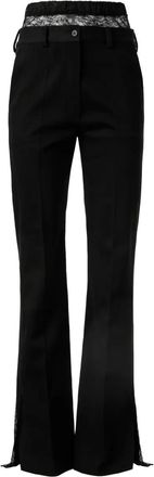 Almaz pantalon bordé de dentelle - Noir