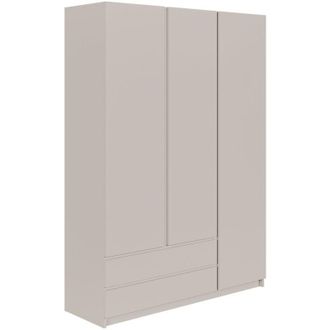 Selsey Selsey Bemmi - Kleiderschrank mit 3 T&uuml;ren, Kleiderstange und 2 Schubladen, Kaschmirgrau, 150 cm