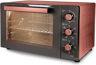 Tognana Iridea, Four &eacute;lectrique ventil&eacute; avec parois int&eacute;rieures en mat&eacute;riau antiadh&eacute;sif, Rouge Pomme