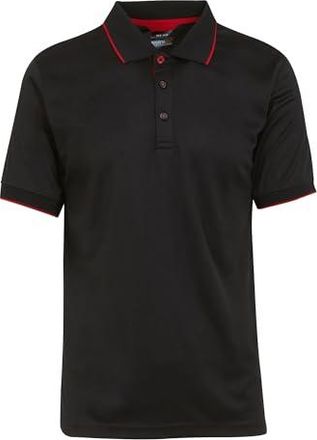 Regatta Polo Professionnel à Manches Courtes Navigate pour Homme, Noir/Rouge