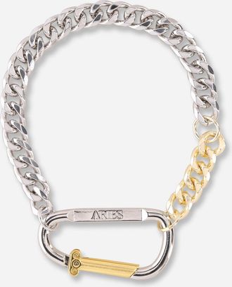 Aries Column Carabiner Necklace Silver