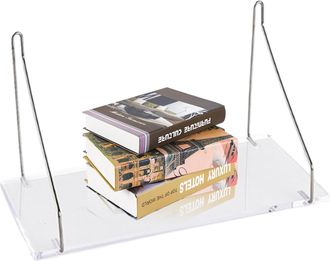 Generic Schwimmende Regale aus Acryl, Wandorganizer ohne Bohren, Wandregal mit hoher Belastung, Badezimmerregal, selbstklebende Wandregale für Cosm