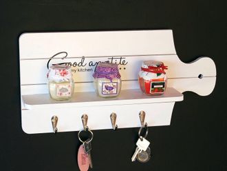 D&M Schlüsselboard mit Ablage 21254 Schlüsselkasten Memoboard 40cm Schlüsselleiste