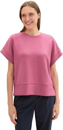 Tom Tailor Damen 1043169 Sweatshirt mit 1/2-Arm, 16348-Pink Velvet, 3XL