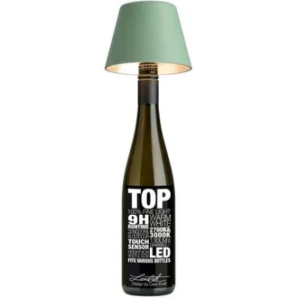Sompex Abat-jour &agrave; fixer sur bouteille Top 11 cm Vert olive