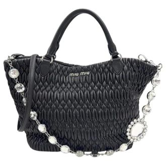 Miu Miu Sac &agrave; main Pre-owned - Femme - Pre-owned - Noir - Taille: ONE Size