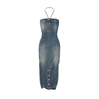 Moschino Denim Kleid - - Dresses - Damen - Blau - S
