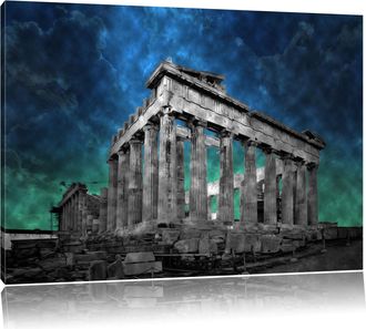 Pixxprint Propyläe von Akropolis in Athen B&W, Größe: 120x80cm, Leinwandbild, fertig gespannt, Wandbild, Dekoration, Kunstdruck, kein Poster